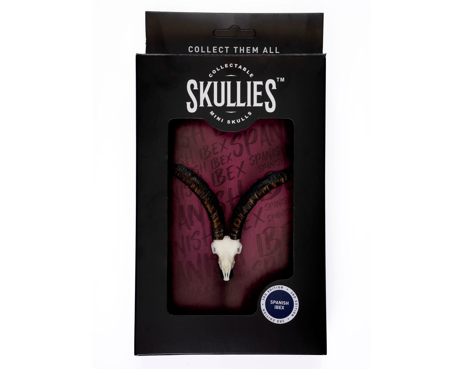Miniature Spanish Ibex Skull Replica | 3D Printed Collectible | Skullies